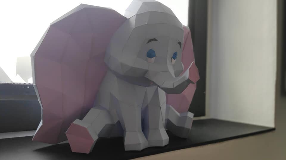 Dumbo elephant papercraft dumbo papercraft elephant DIY | Etsy
