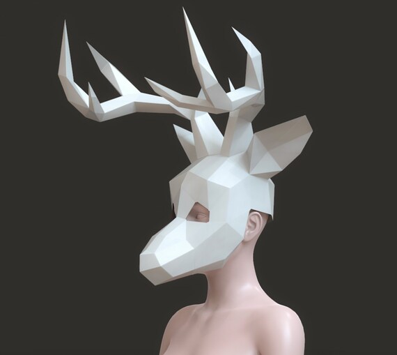 Deer Mask Printable Template Papercraft PDF Pattern, 47% OFF