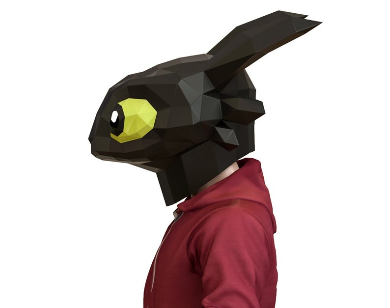 Toothless Mask Toothless Dragon Mask Dragon Mask Costume | Etsy