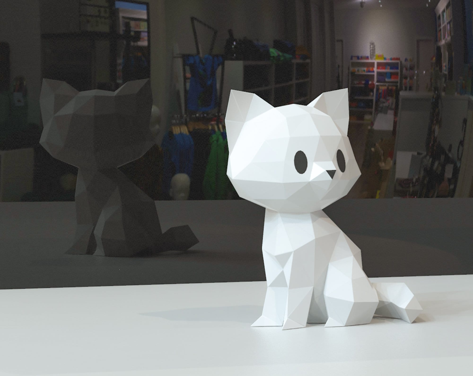 Papercraft Cat Kitten Cat Papercraft Kitten Cat Gifts | Etsy