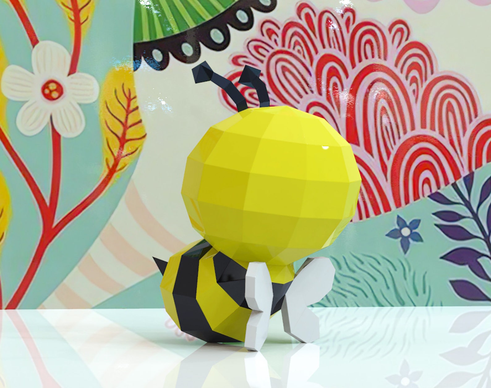 Bee papercraft bee papercraft insect paper craft DIY | Etsy France