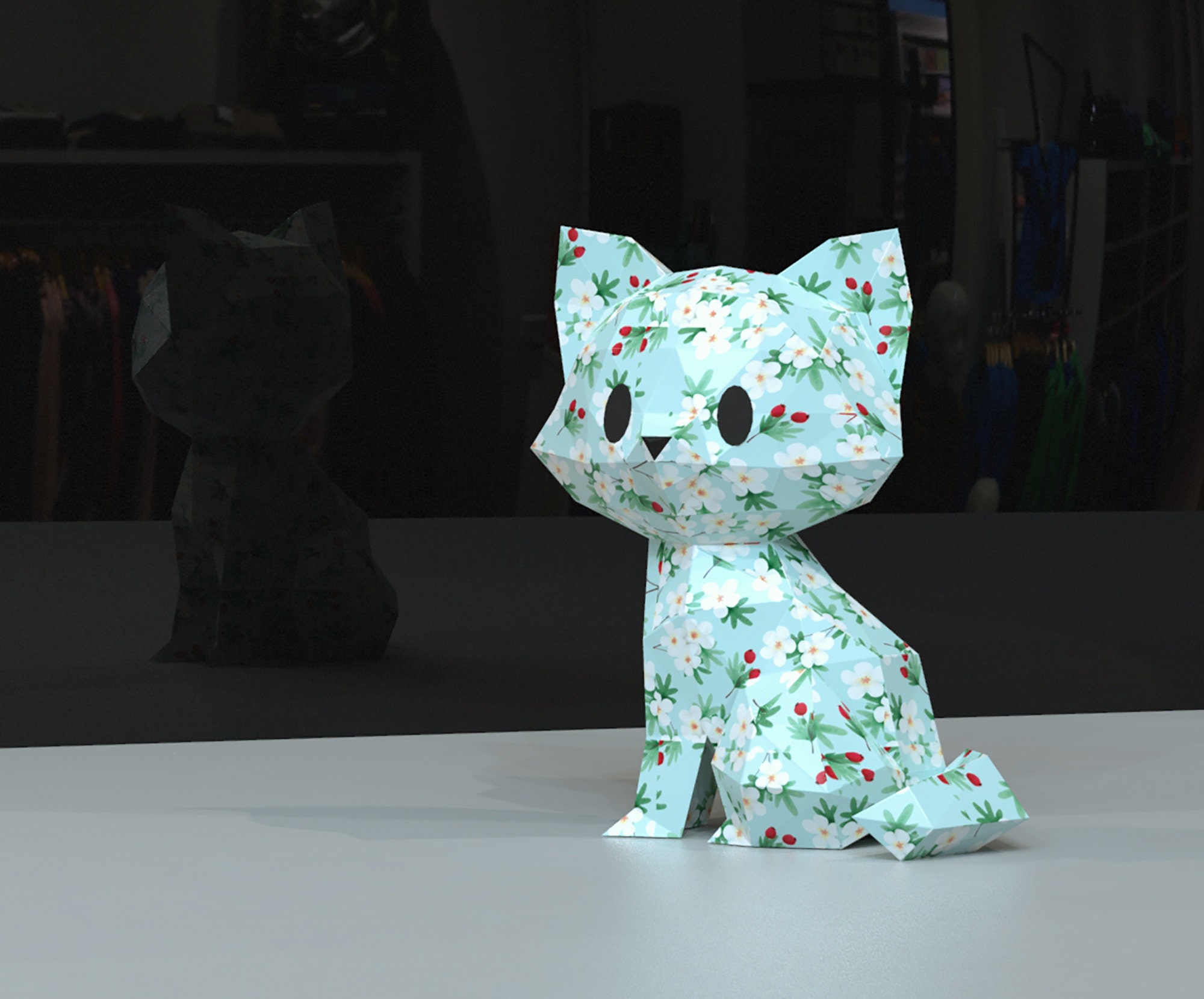 Papercraft Cat Kitten Cat Papercraft Kitten Cat Gifts | Etsy