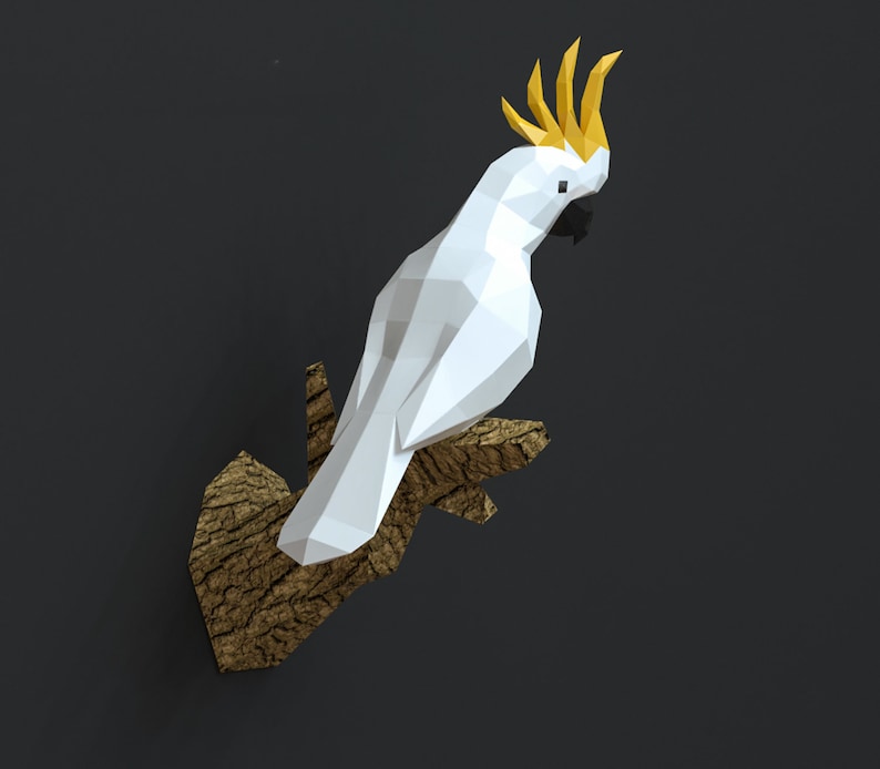 Cockatoo Papercraft Parrot Parrot Ts Bird Ts Macaw Etsy