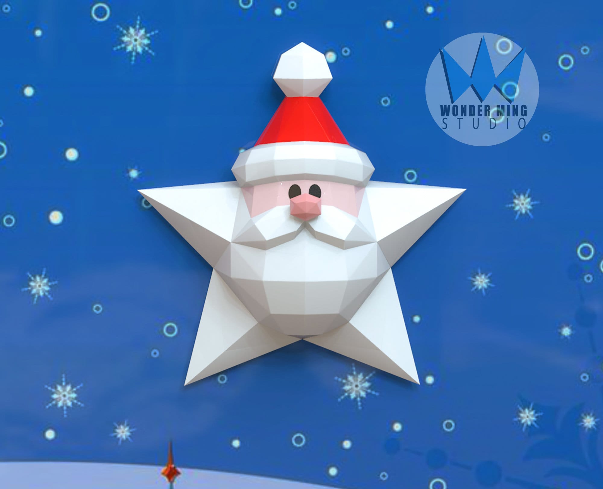 Santa claus papercraft santa claus papercraft christmas | Etsy