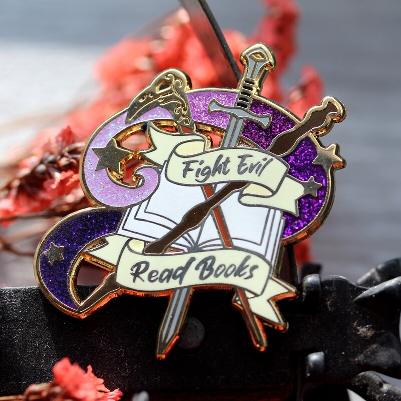 Book Enamel Pin - Etsy