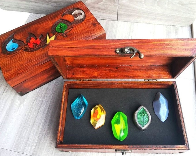 Pokemon Evolution Stones With Display Box - Etsy