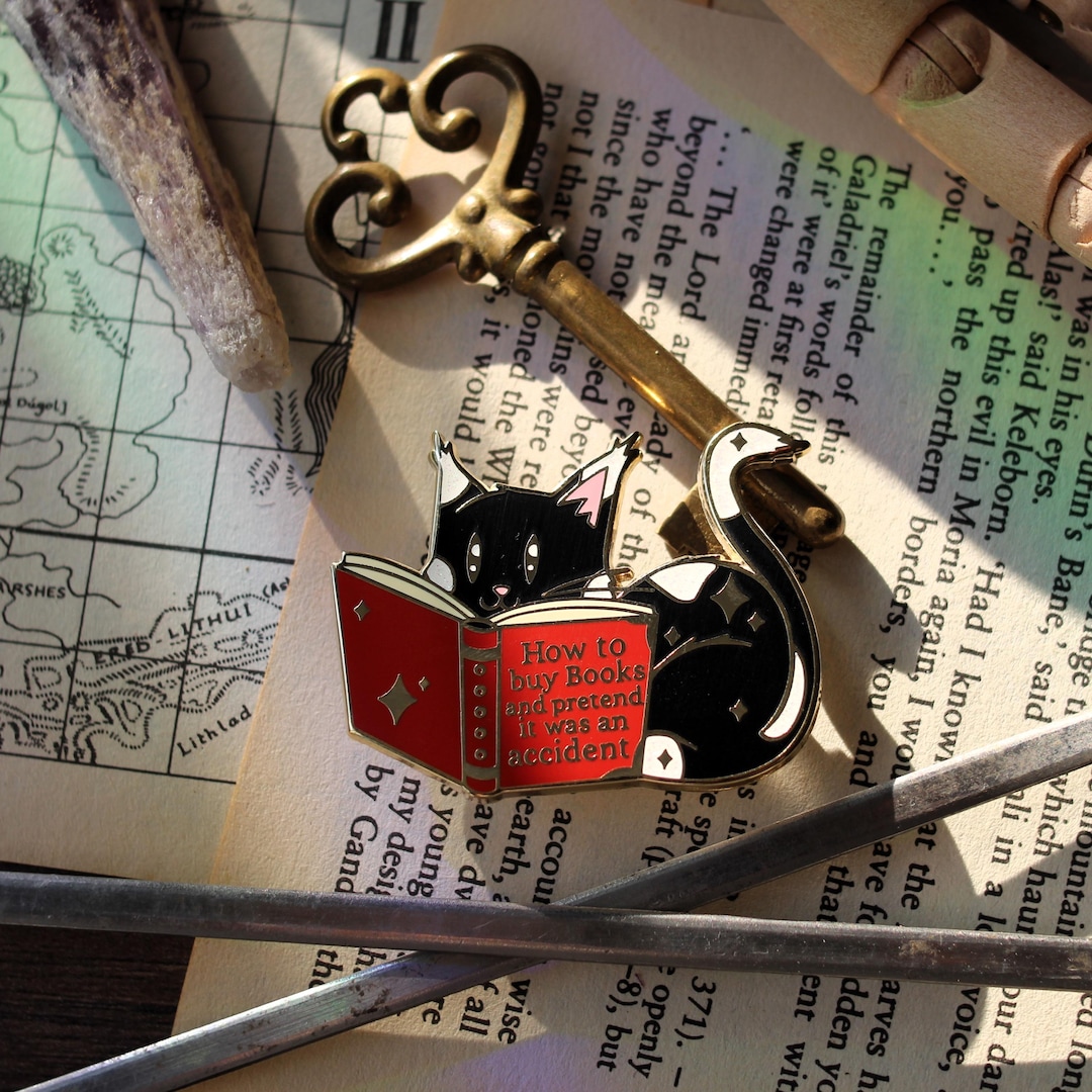 Sneaky Reader Bookish Enamel Pin, Book Lover Badge - Etsy