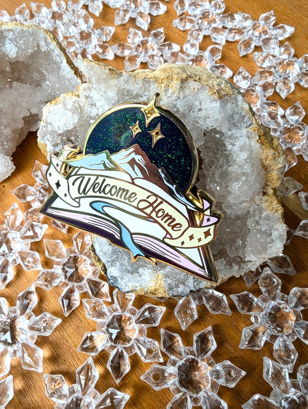 Welcome Home Enamel Pin, Book Lover Pin Bibliophile Vol 4 - Etsy