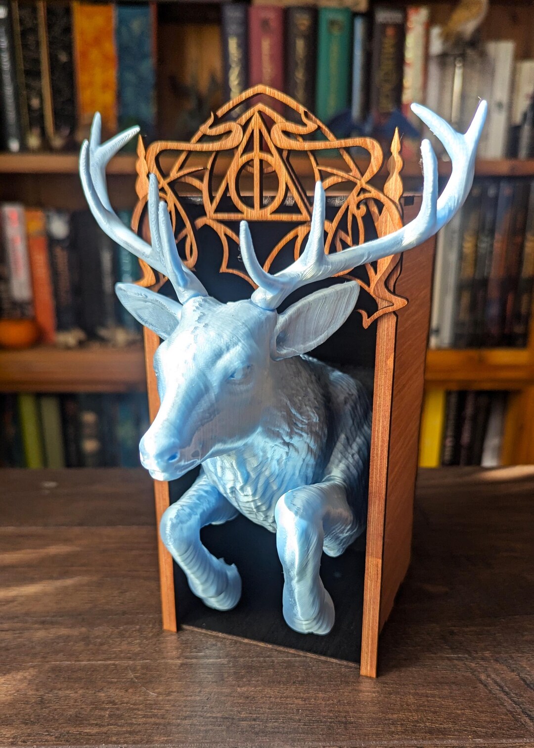 Happiness Stag Book Nook Shelf Insert Display With Wooden Frame - Etsy