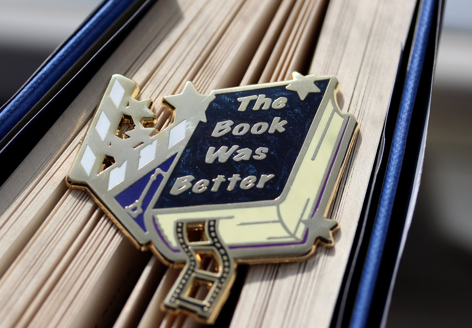 Book Lover Enamel Pin - the Book Was Better - Etsy