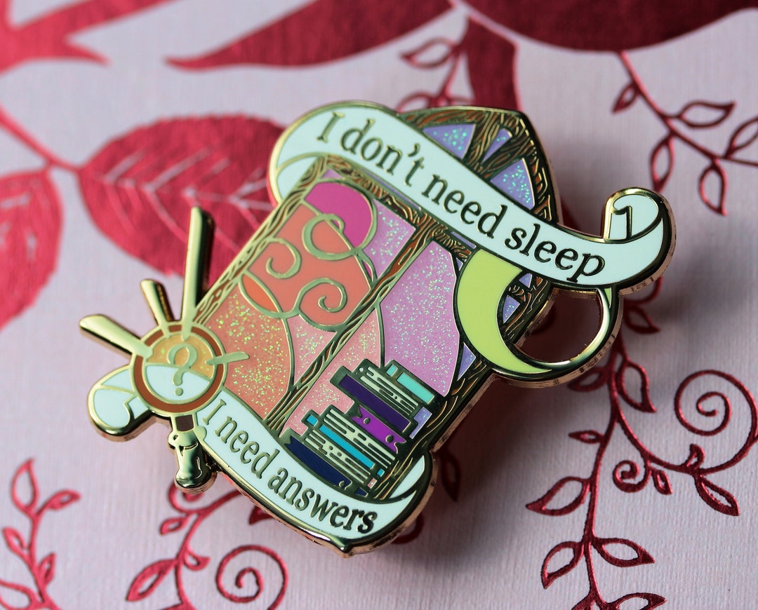 I Need Answers Bookish Enamel Pin, Book Lover Pin - Etsy