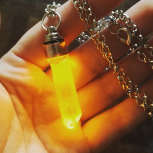 Kyber Crystal Pendant With Light YELLOW - Etsy