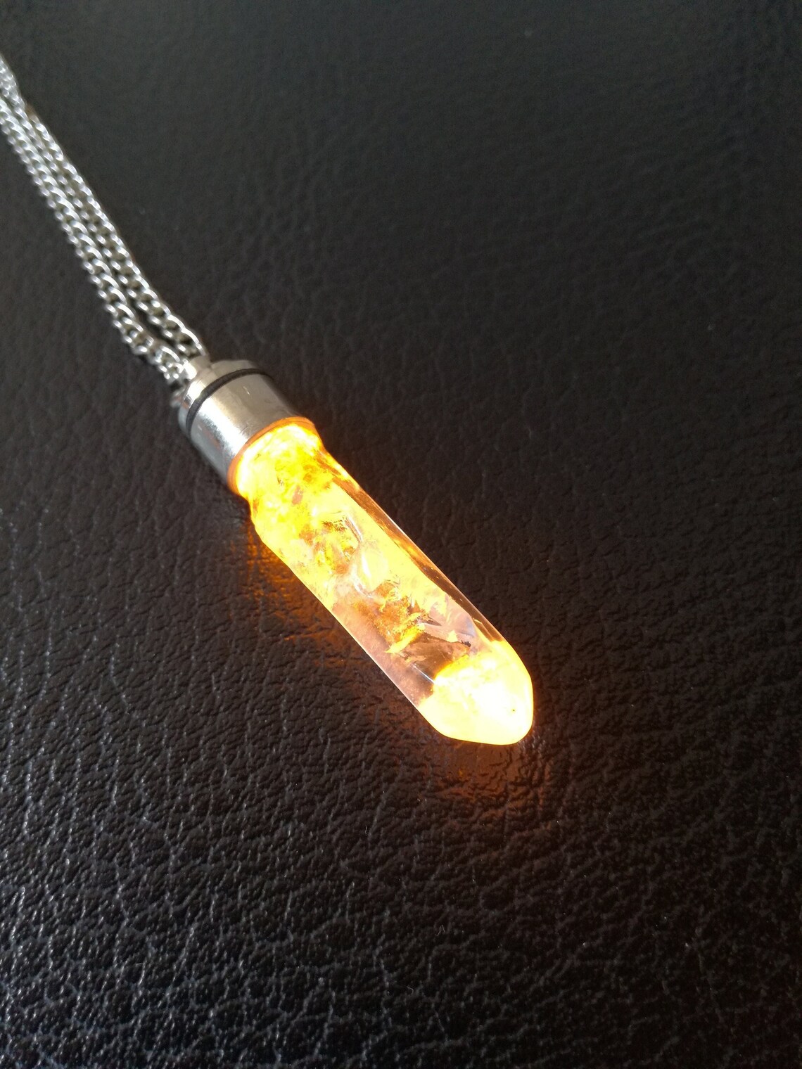 Kyber Crystal Pendant With Light YELLOW - Etsy