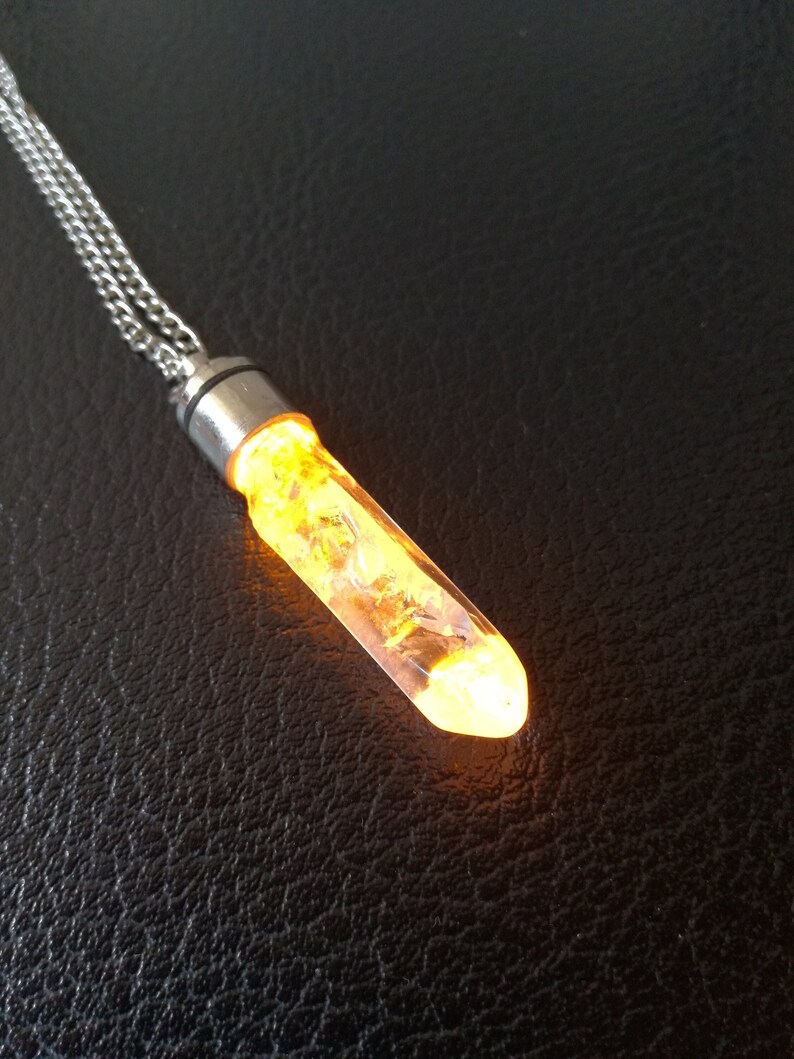 Kyber Crystal Pendant With Light YELLOW - Etsy