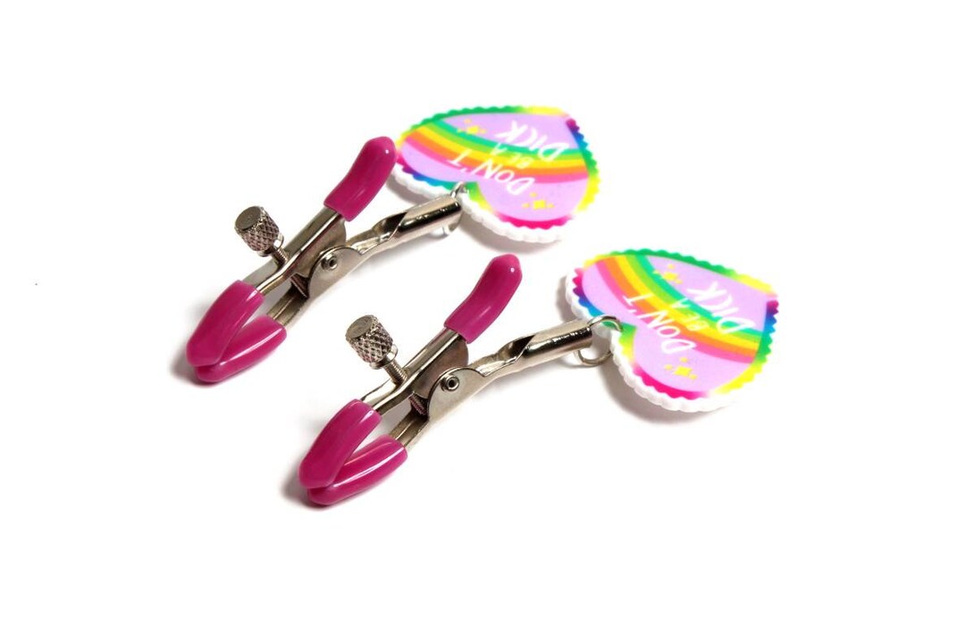 Mature Bdsm Nipple Clamps. Adjustable Hot Pink Nipple Clamps With don't ...