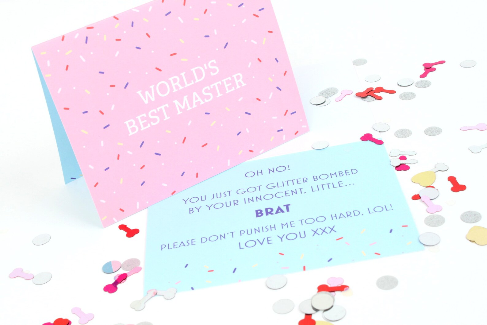 World's Best Master Glitter Bomb Card. Perfect Way to Brat Your Dom ...
