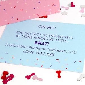 World's Best Daddy Glitter Bomb Card. Perfect Way to Brat Your Dom ...