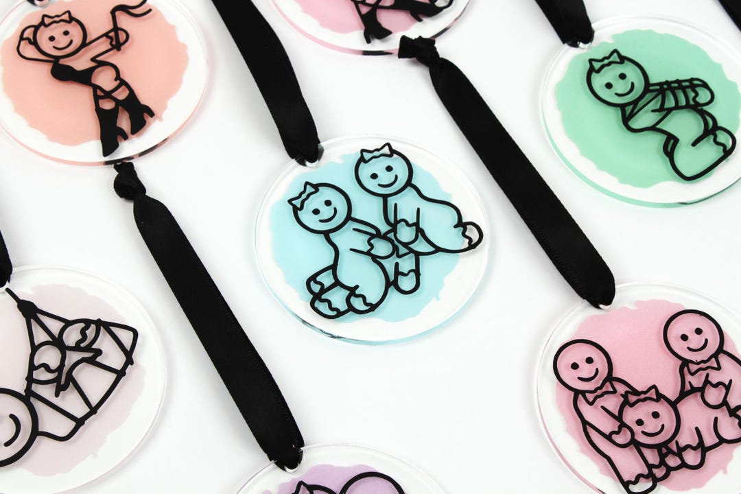 Kinky Gingerbread Men Christmas Ornaments, Rude Ornaments, BDSM ...