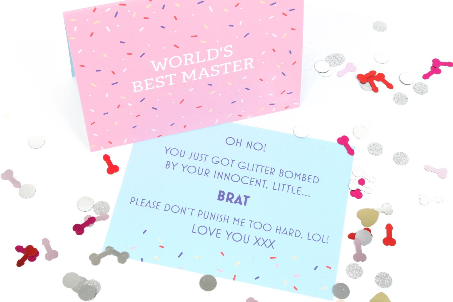 World's Best Master Glitter Bomb Card. Perfect Way to Brat Your Dom ...