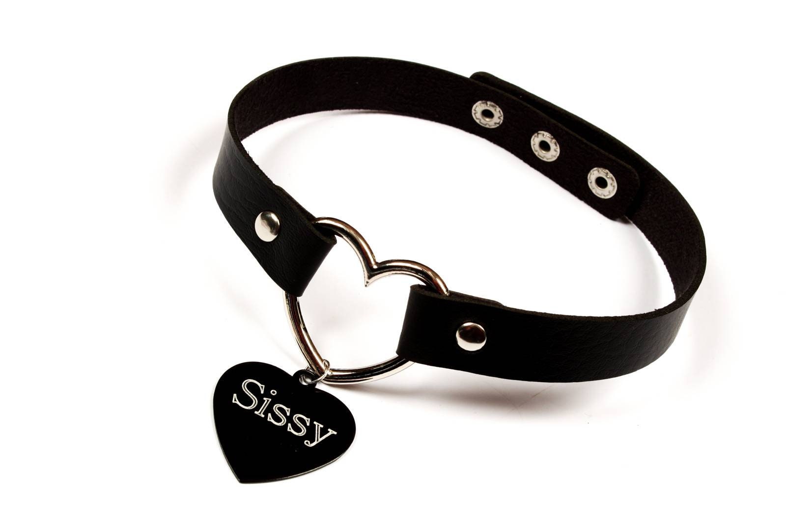 Sissy collar. Pretty pink collar for sissies Bdsm collar with | Etsy