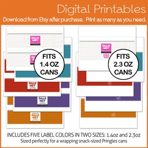 Aqua Net 80s PRINGLES Can Labels Small 1.4oz and 2.3oz Cans DIGITAL ...