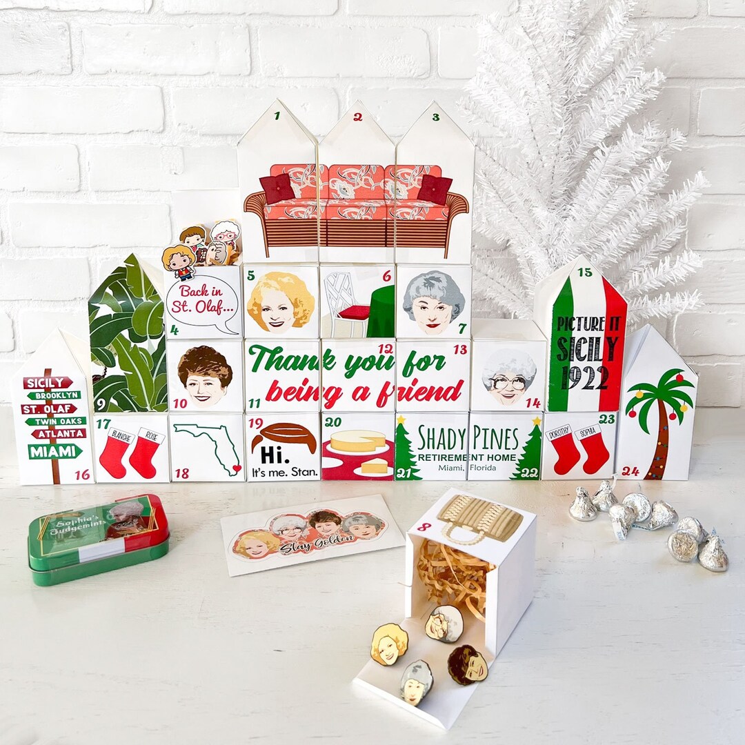 Golden Girls Advent Calendar -- DIGITAL -- Printable Box Templates to ...