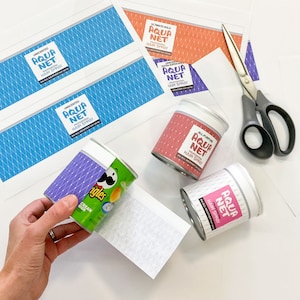 Aqua Net 80s PRINGLES Can Labels -- Small 1.4oz and 2.3oz Cans ...