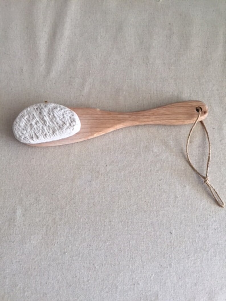 Natural Pumice Stone With Wooden Handle Cracked Heel Spa - Etsy