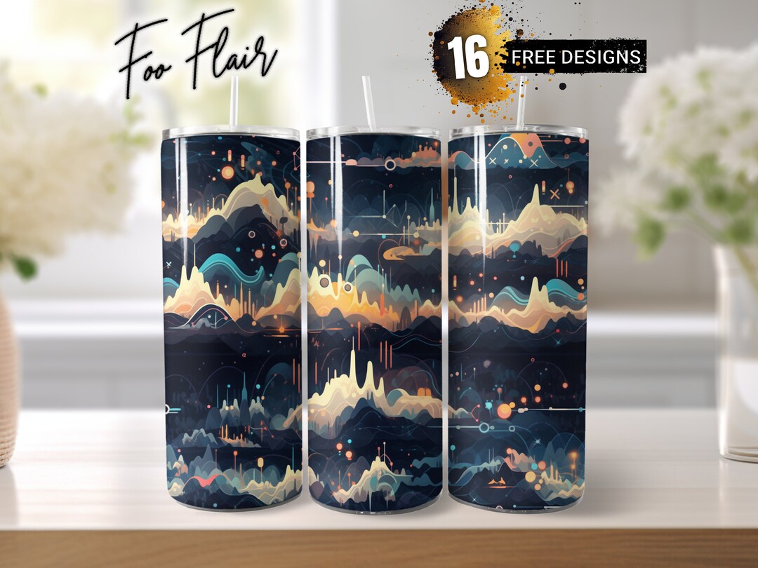 Spectrum Wave Pattern Sublimation Design for 20 Oz Skinny - Etsy