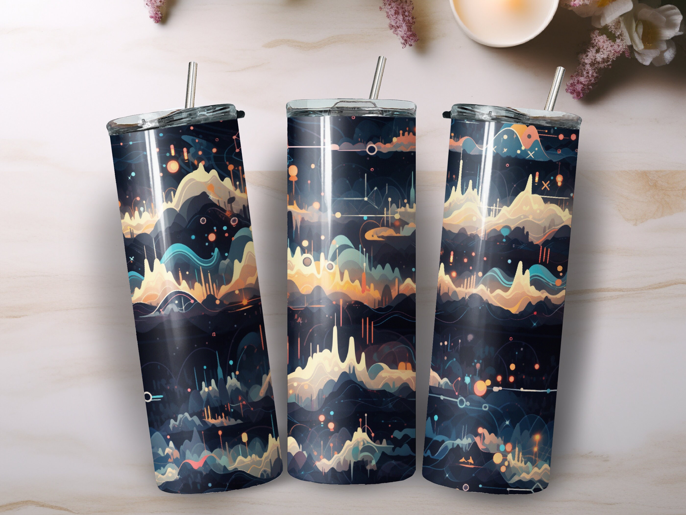 Spectrum Wave Pattern Sublimation Design for 20 Oz Skinny - Etsy