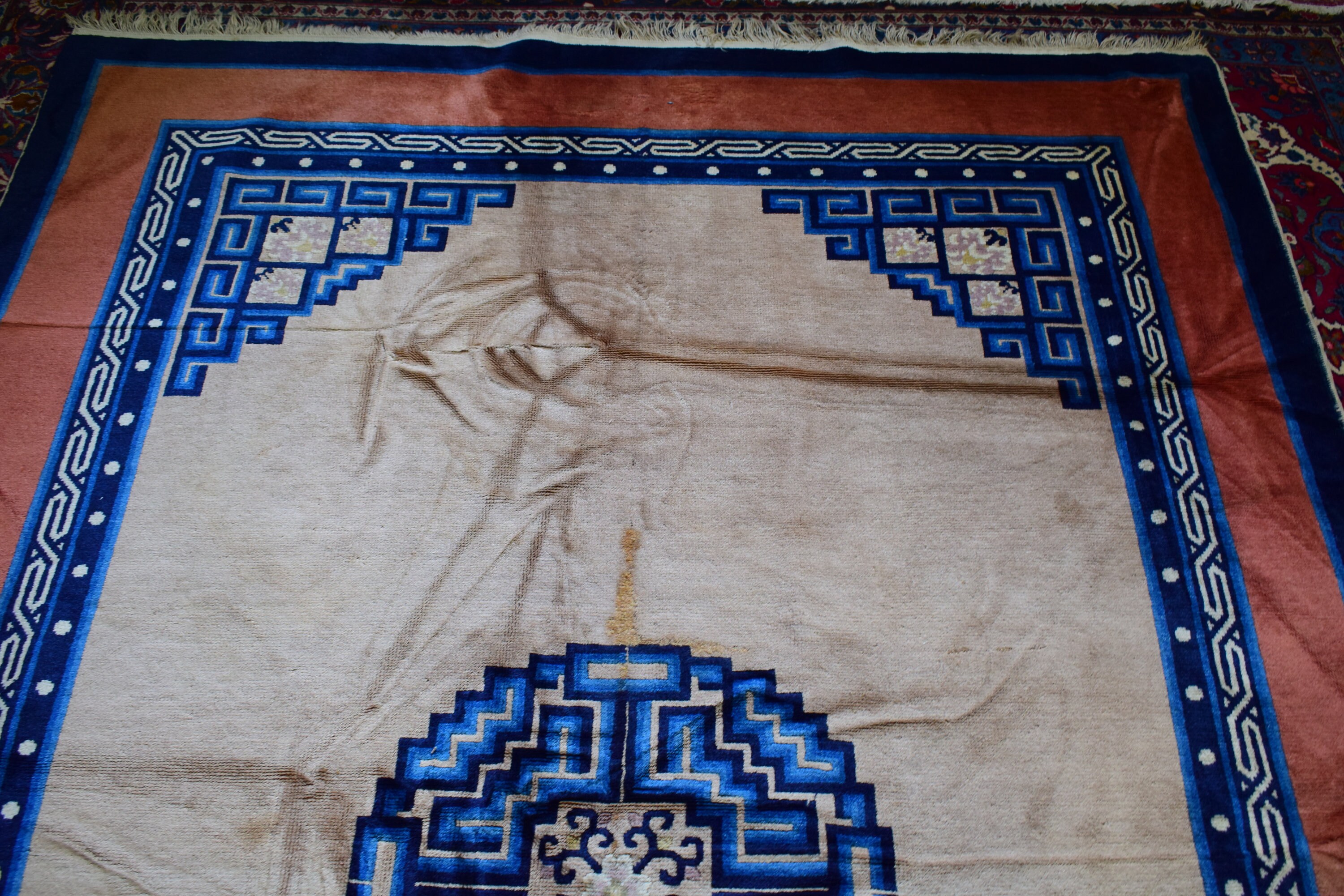 Antique Chinese Tibet Rug Dragon Woolen Rug Beautiful Chinese Art ...