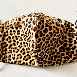 Large adult leopard print face mask | Etsy