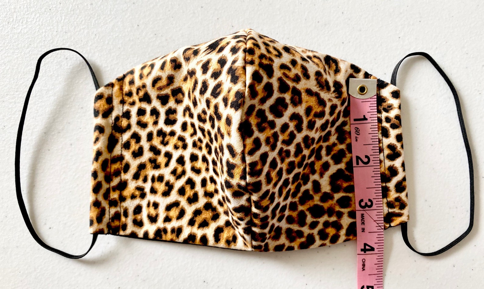 Large adult leopard print face mask | Etsy