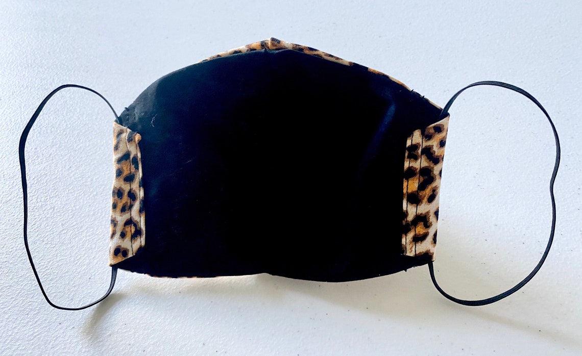 Large adult leopard print face mask | Etsy