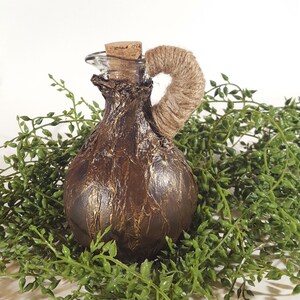 Brown Oil Pitcher Potion Bottle - Kitchen Decor - Wizard Potion - Magic ...