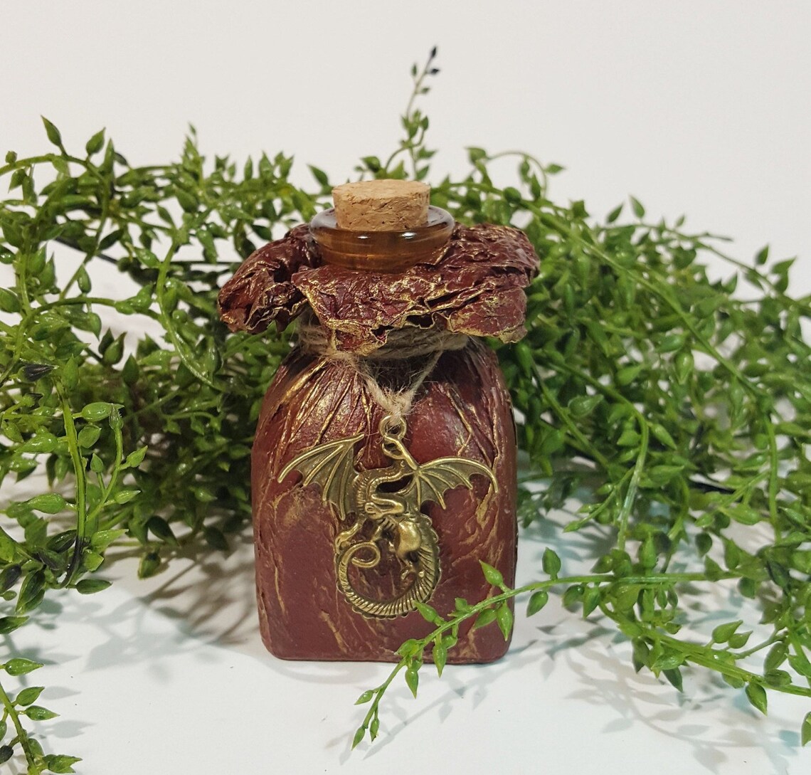Red Dragon Potion Bottle Red Bottle Cosplay Bottle | Etsy