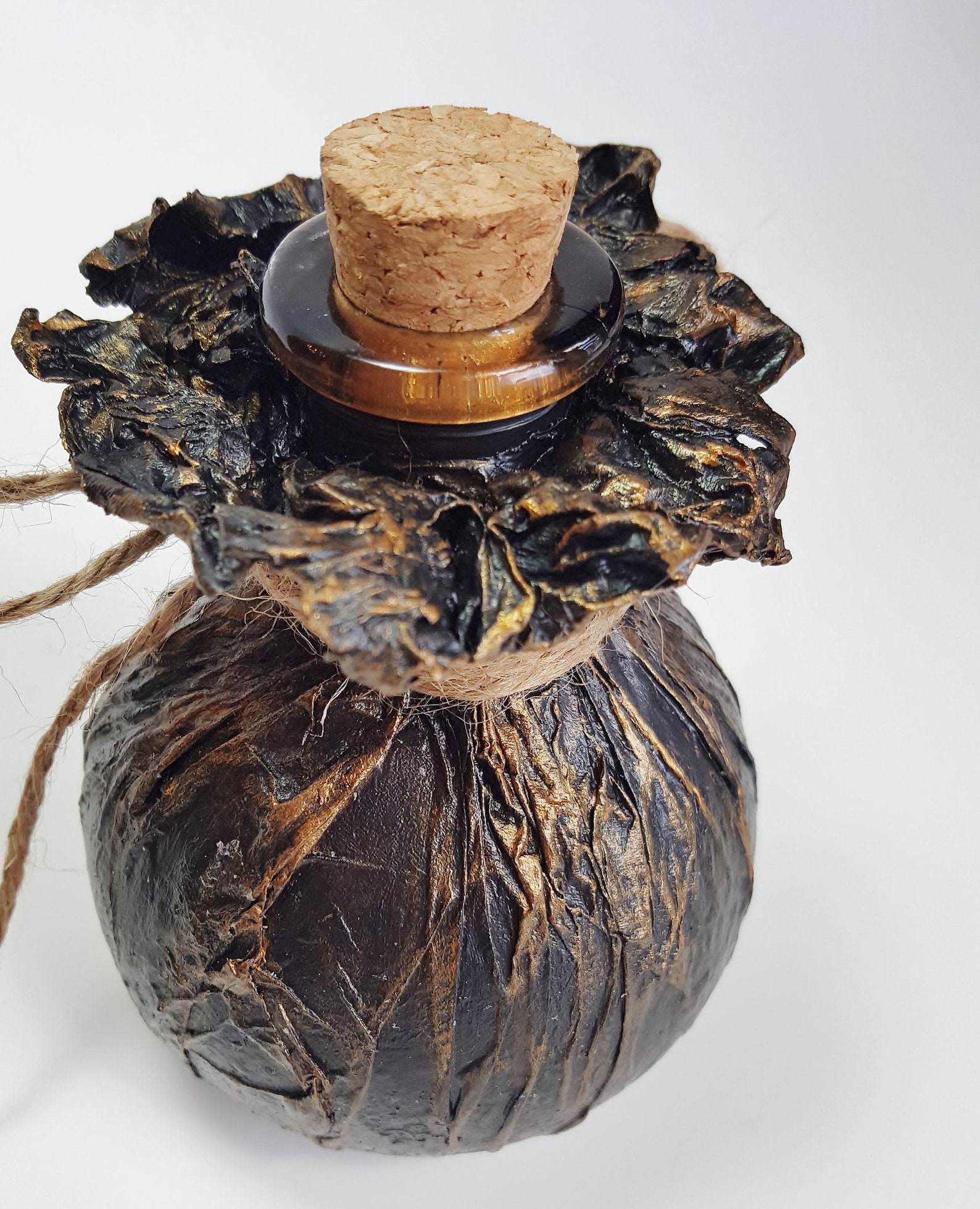 Black Potion Bottle for Halloween Decor and LARP and Cosplay Costume ...