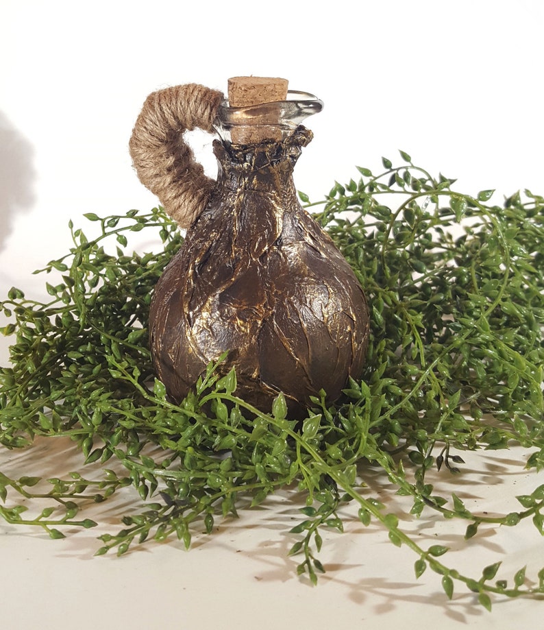 Brown Oil Pitcher Potion Bottle - Kitchen Decor - Wizard Potion - Magic ...
