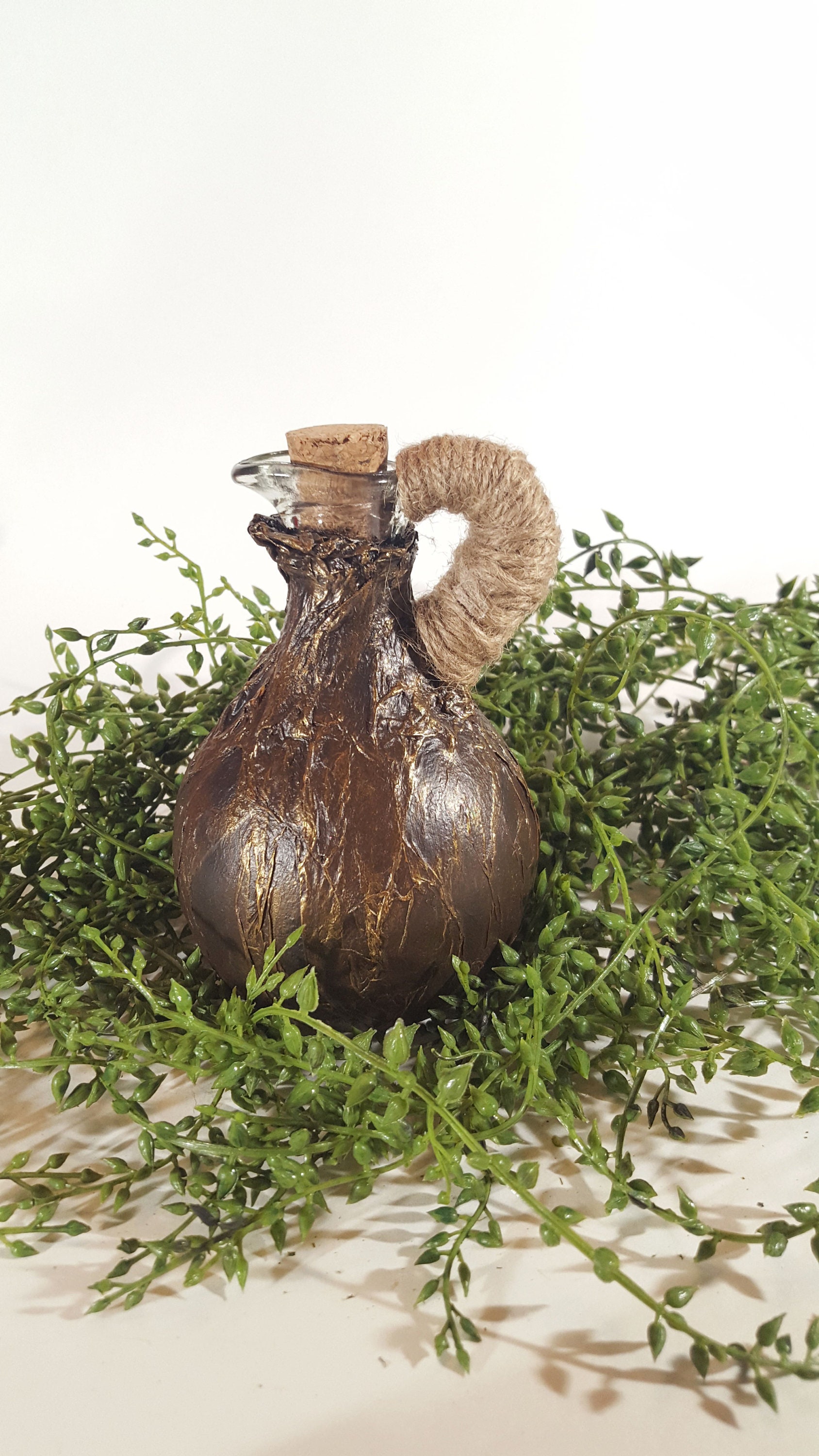 Brown Oil Pitcher Potion Bottle - Kitchen Decor - Wizard Potion - Magic ...