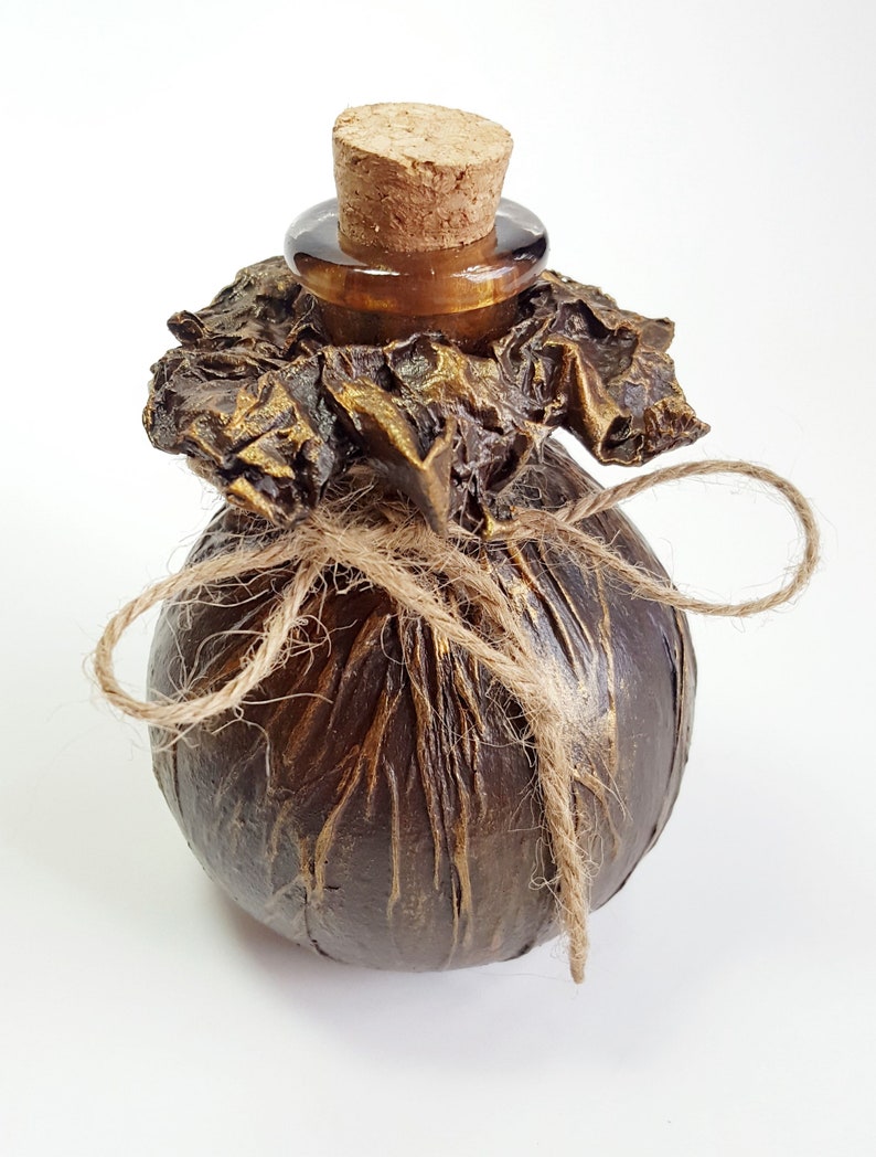 Brown Potion Bottle Halloween Decor Wizard Potion LARP Bottle Cosplay ...