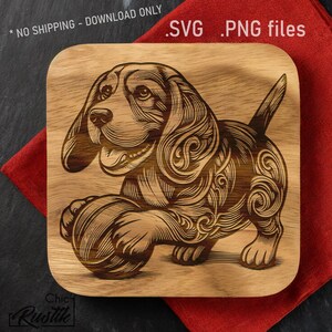 Beagle SVG PDF and PNG, 4 Hound Dog Design for Laser Engraving Machines ...