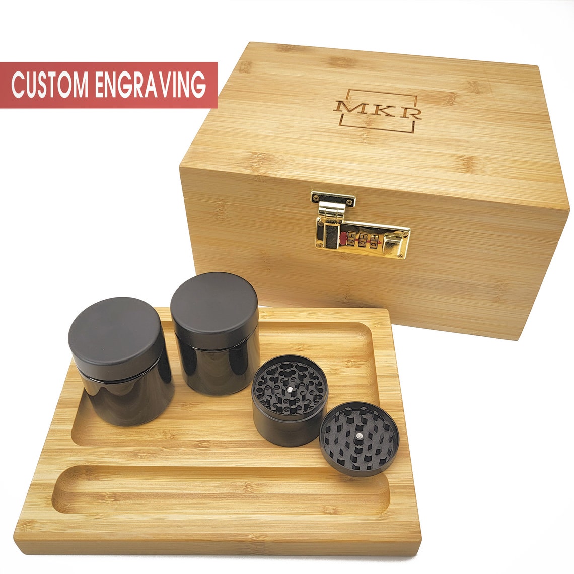Stash Box Kit in Wood With Lock Personalized With Custom Laser - Etsy