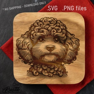Poodle SVG PDF and PNG, Pudel Vector Design for Laser Engraving ...