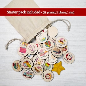 Personalized Wooden Daily Routine Chart for Toddler, Visual Schedule ...