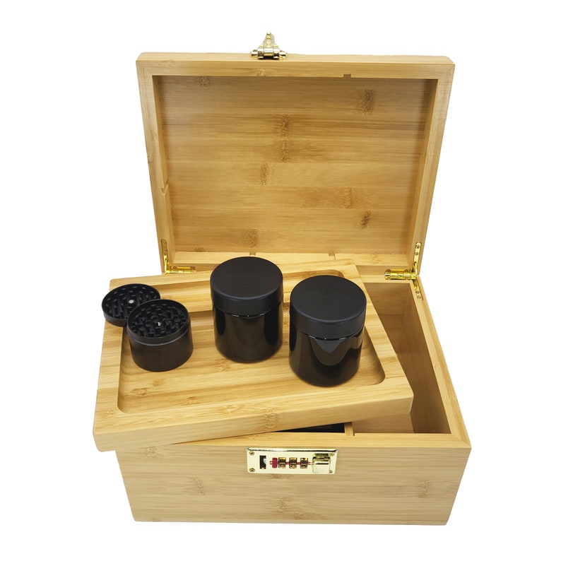 Stash Box Kit in Wood With Lock Personalized With Custom Laser - Etsy