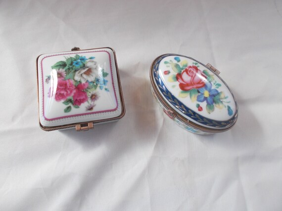 Two Porcelain Tins | Etsy