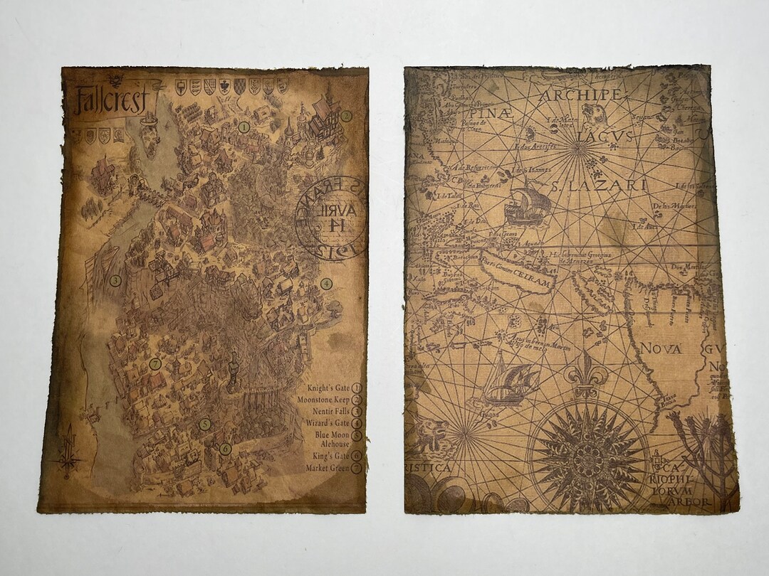 Treasure Map Old Pirate Maps Aged Reproduction Replica Print 2 Maps - Etsy