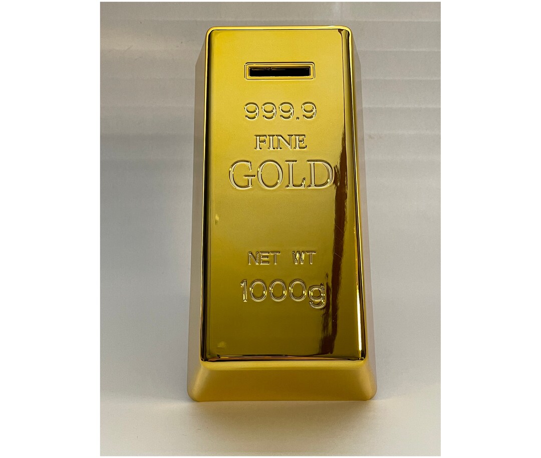 Piggy Bank Gold Bar Coin Money Box - Etsy