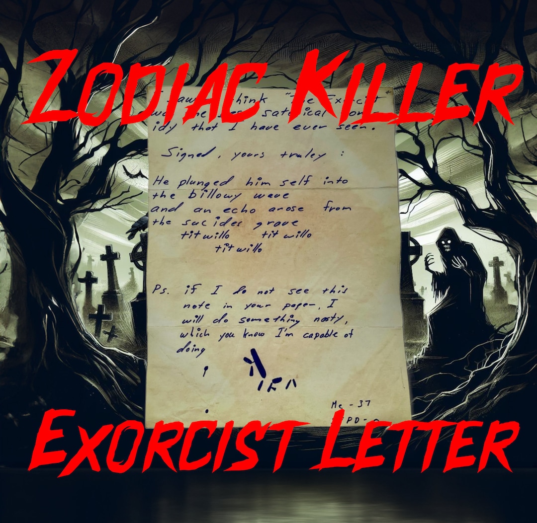 The Zodiac Killer Exorcist Letter Serial Killer Letters Replica Print ...