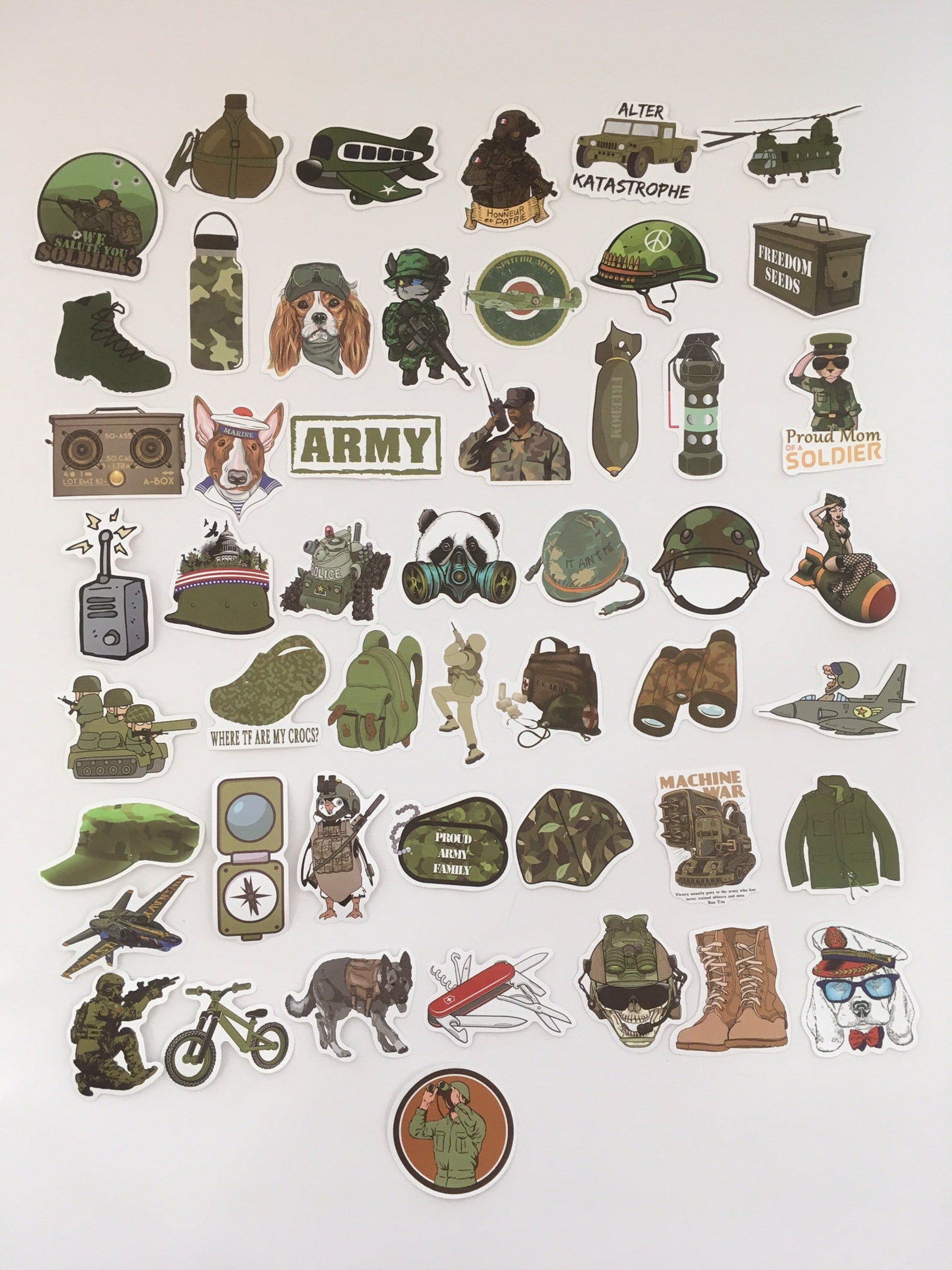 Military Army Stickers 50 Pcs Soldier American Patriot | Etsy